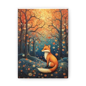 Cottagecore Fall Fox Landscape Boho Home Decorfox Print,fall Home Decor ...