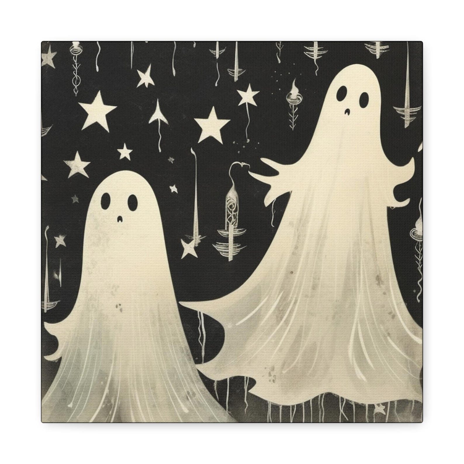 Cottagecore Spooky Ghost Halloween Print, Halloween Wall Art, Ghost Art ...