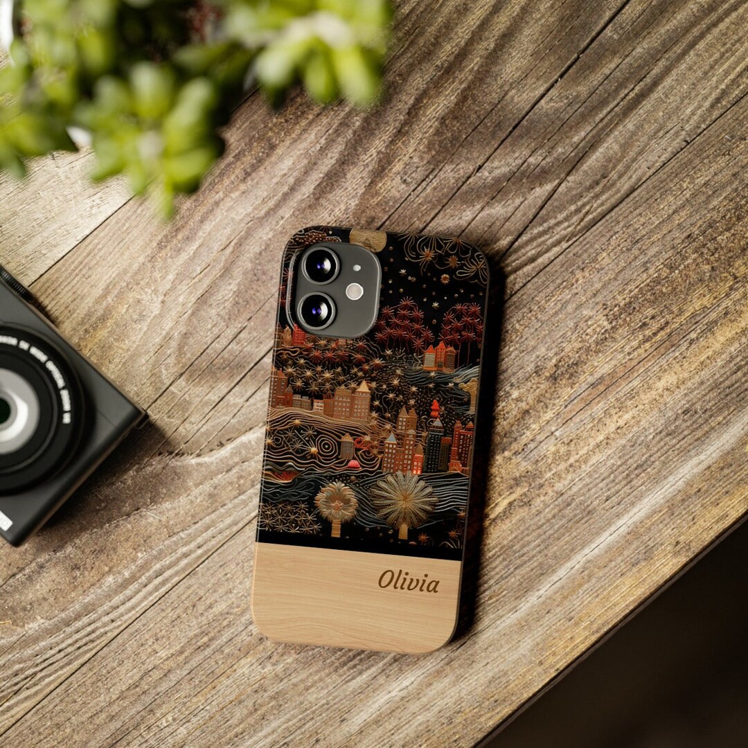 Custom Embroidery Winter iPhone 15 14 13 12 11 Pro Max Case - Etsy
