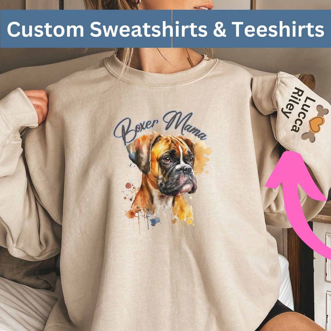 Custom Boxer Dog Mama Shirt W/names, Mothers Day for Boxer Mama ...