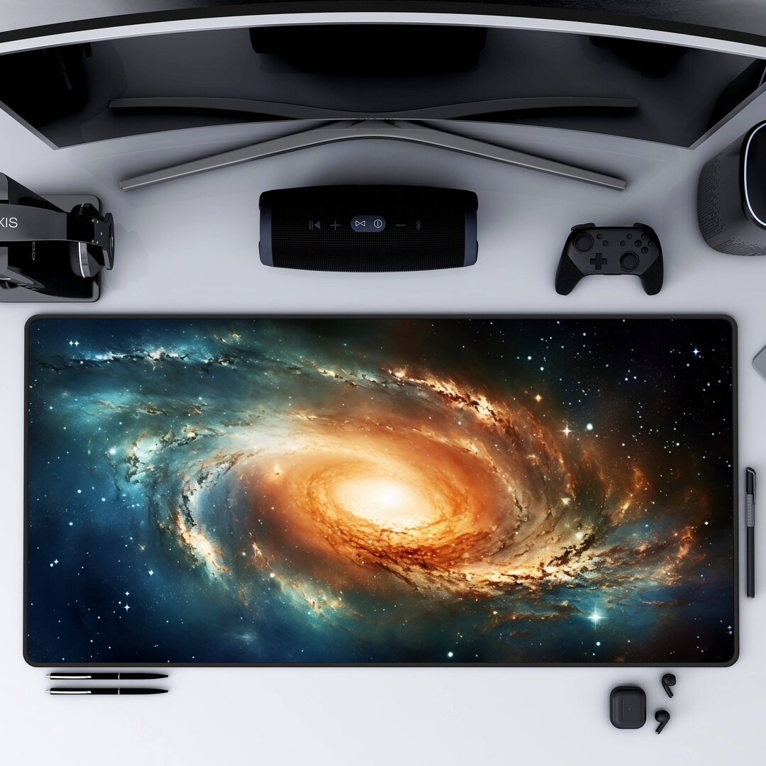 Galactic Cosmos Desk Mat Extended Keyboard Mousepad,home Office Decor ...