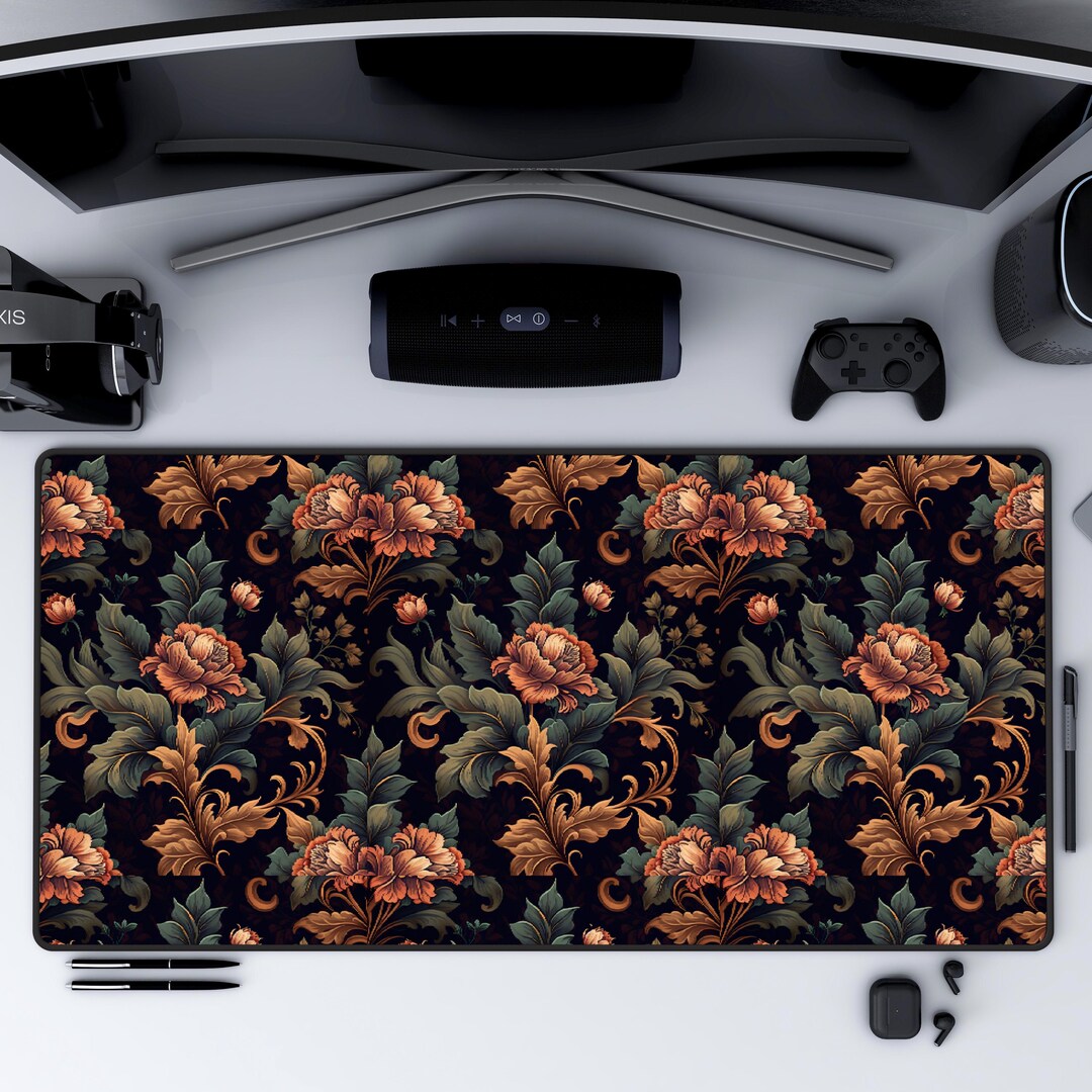 Cottagecore William Morris MCM Floral Extended Desk Mat Extra Large ...