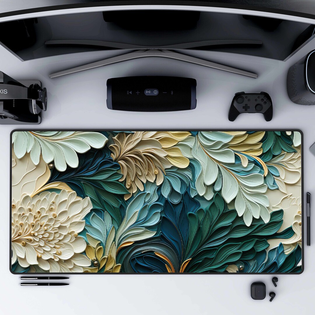 Floral Cottagecore Aesthetic Desk Mat Extended Keyboard Mousepad,home ...