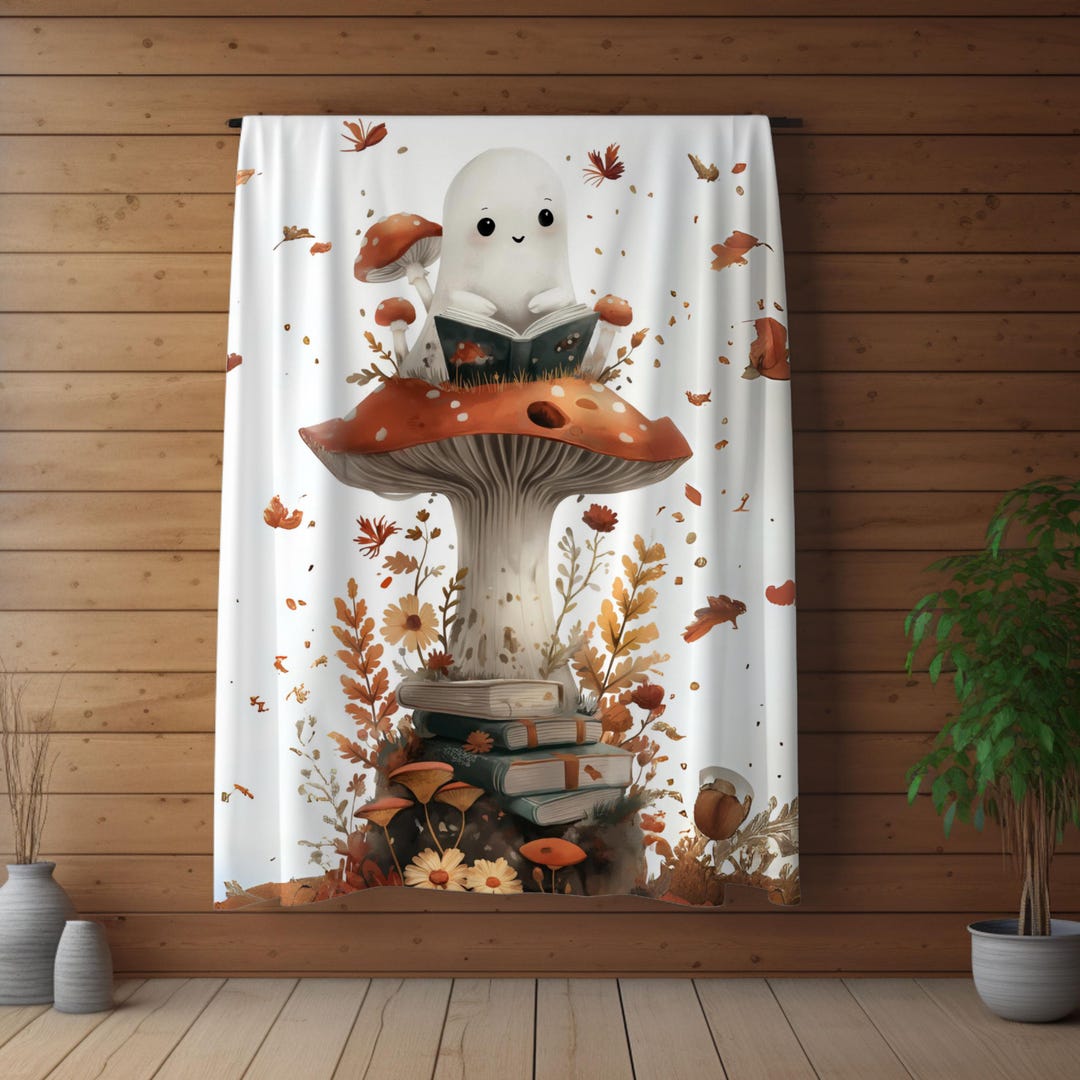 Boho Fall Floral Ghosts Coquette Home Decor Luxury Blanket/throw Fall ...