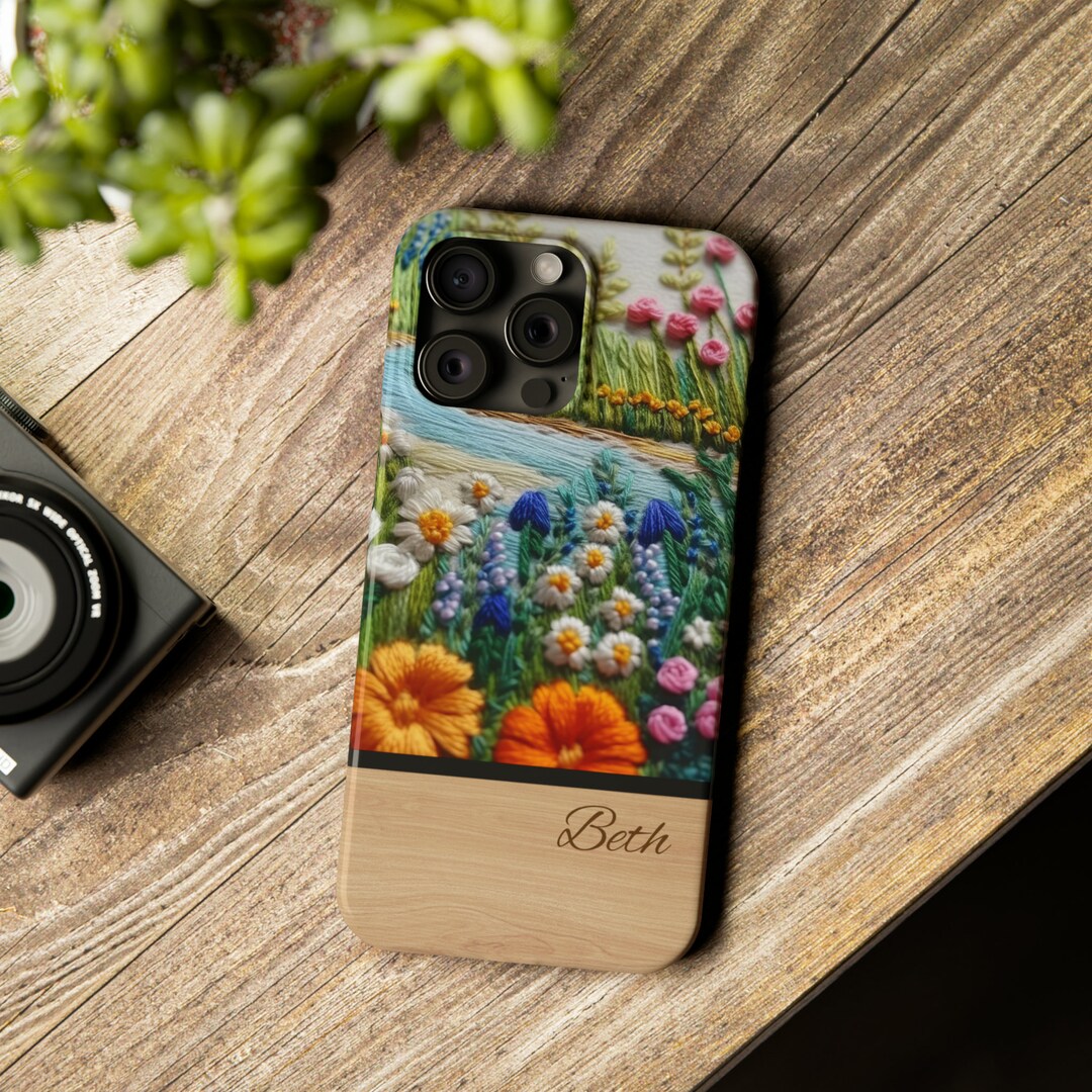 Custom Embroidery Effect iPhone 15 14 1312 11 Pro Max 14 Plus - Etsy