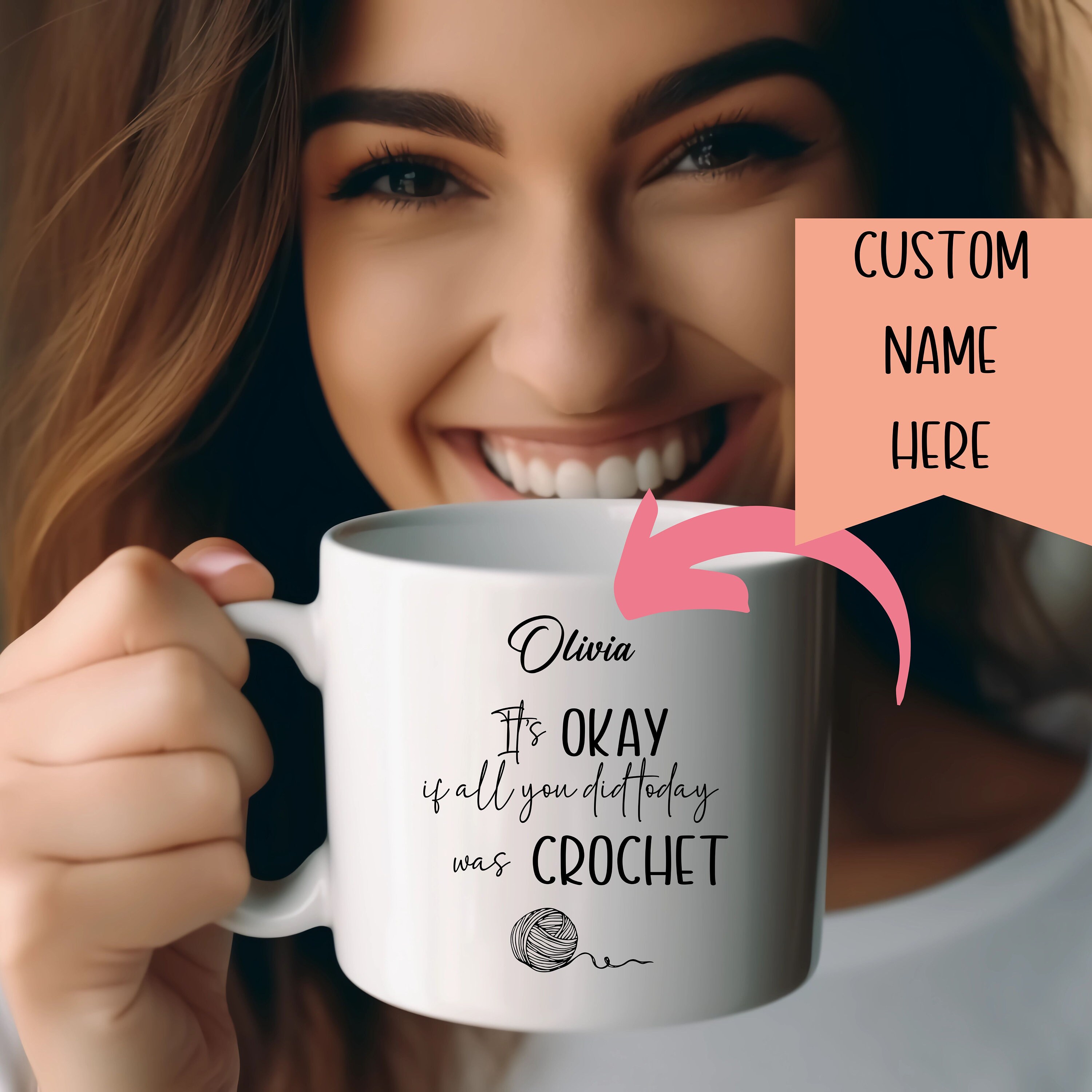 Funny Custom Crochet Mug Crochet Lover T Mom Crochet T Grandmother Crochet T