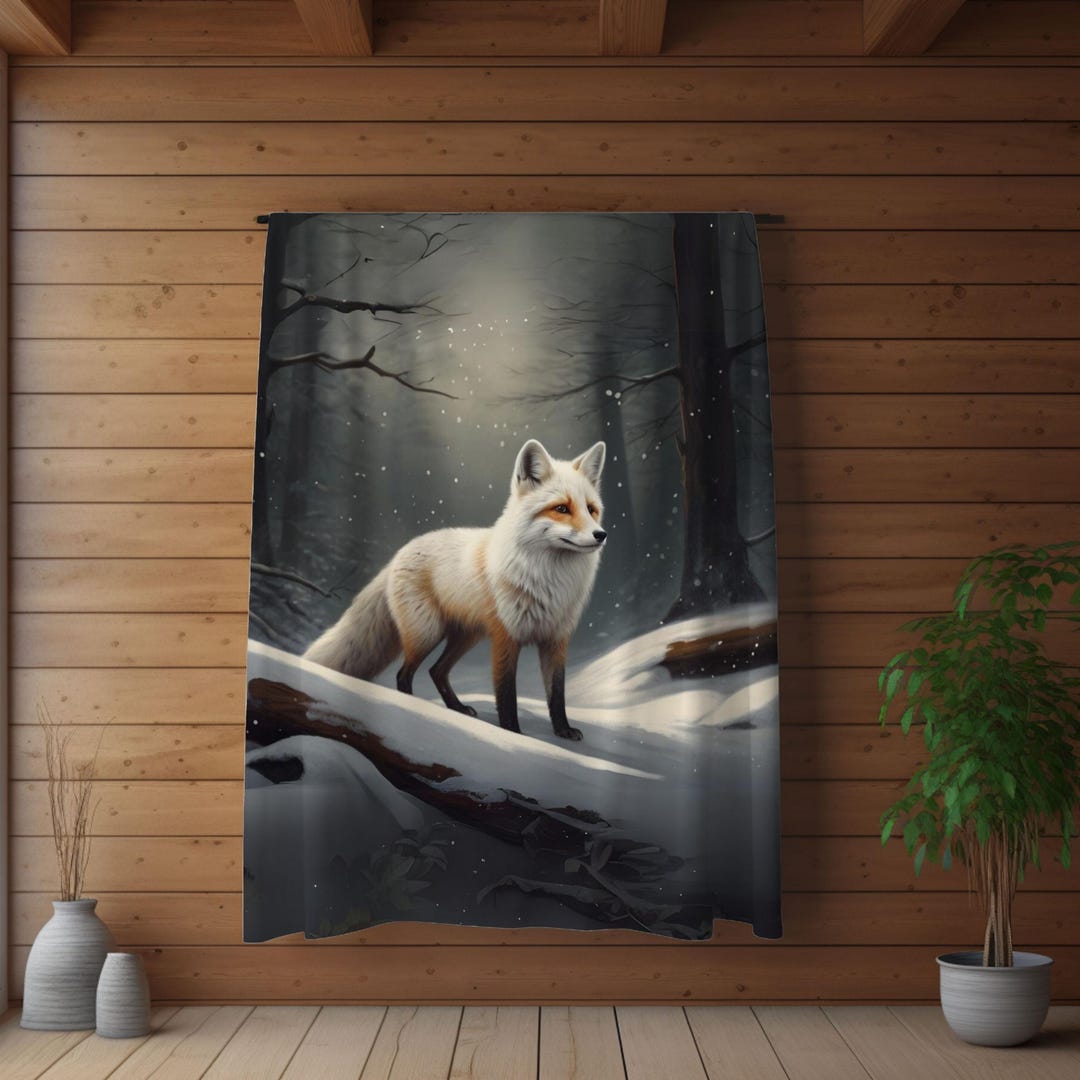 Cute Fall Red Fox Home Decor Blanket/throw Autumn Fall Farmhouse Home ...