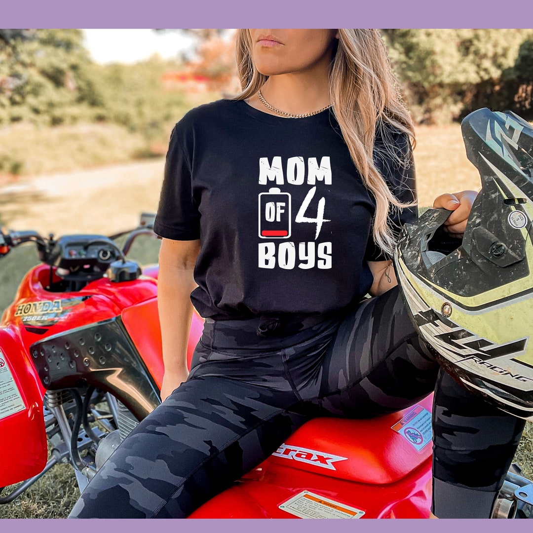 Funny Mom of 4 Boys T-shirt, Mothers Day Gift for Mom of 4 Boys, Gift ...