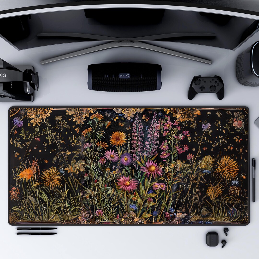 Cottagecore William Morris Floral MCM Extended Desk Mat Extra Large ...