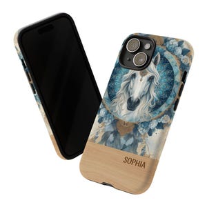 Custom Boho Horse Mandela iPhone Case S24 23 iPhone Impact Resistant ...
