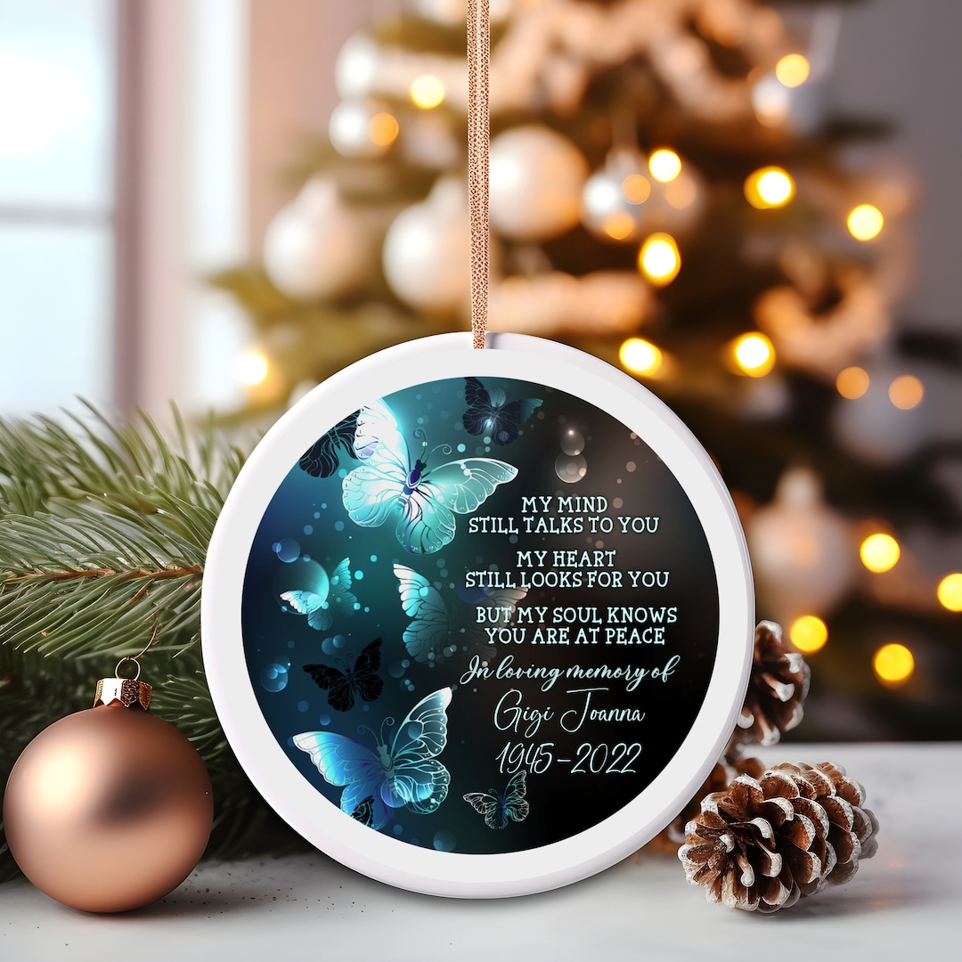 Personalized Memorial Christmas Ornament, Forever Etched in Our ...