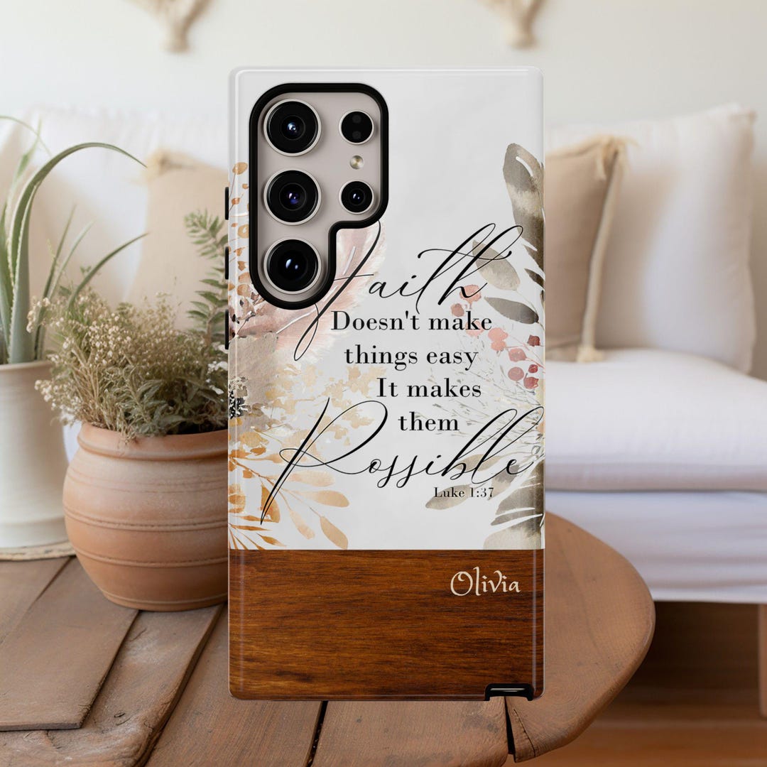 Custom Christian Bible Verse iPhone 16 15 14 13 12 11 Samsung 25 24 23 ...