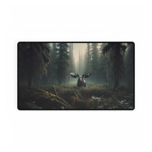 Alaskan Moose Desk Mat Extended Keyboard Mousepad ,home Office Decor ...