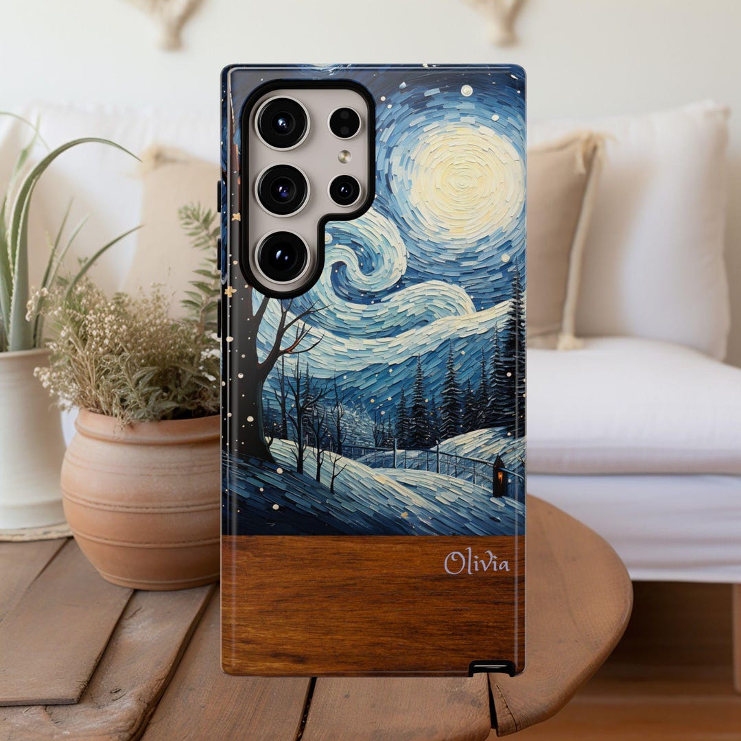 Custom Cottagecore Van Gogh's Starry Night Phone Case Tough Case Impact ...