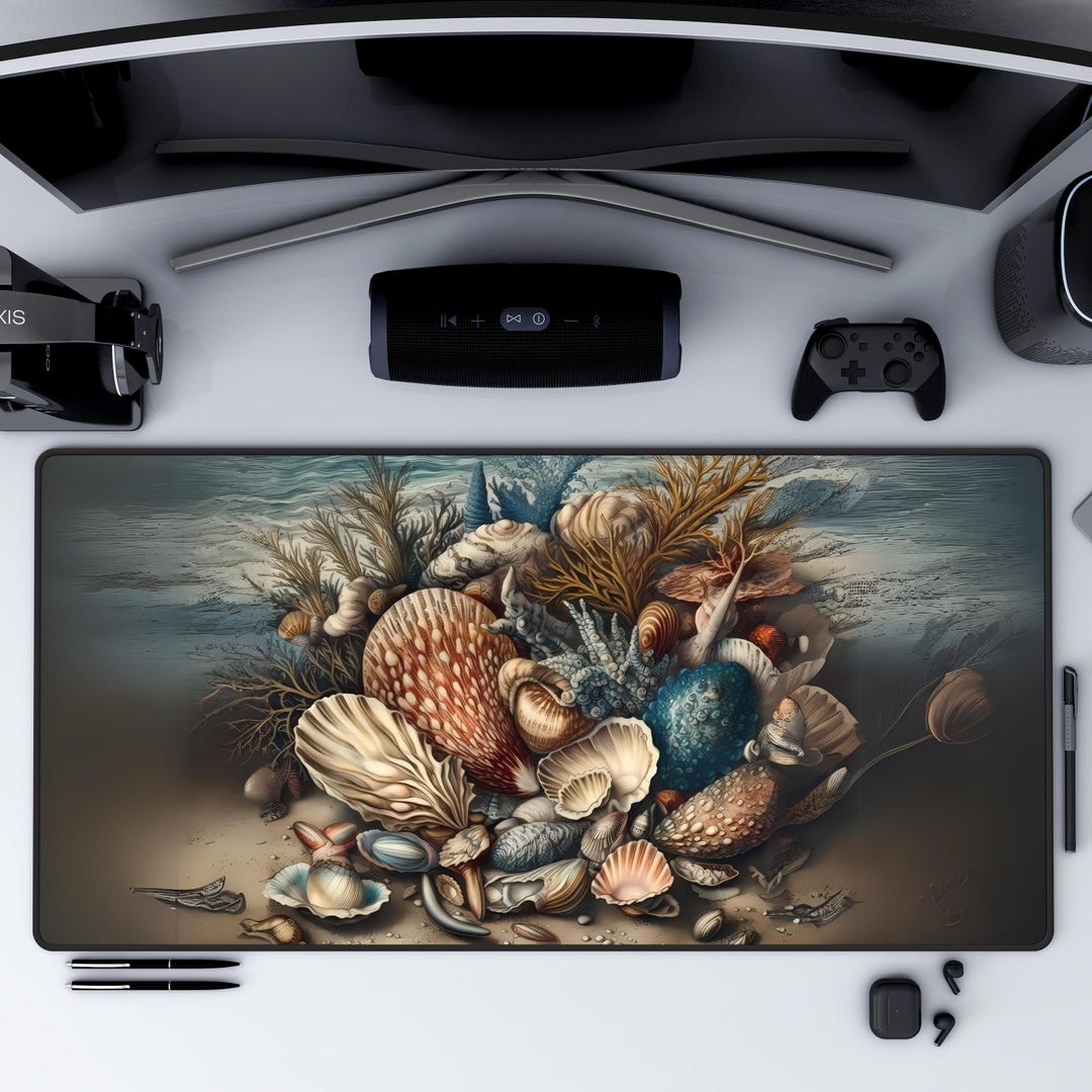 XXL Desk Mat Beach Mousepad Custom Office Gift for Her Desk Accessories ...