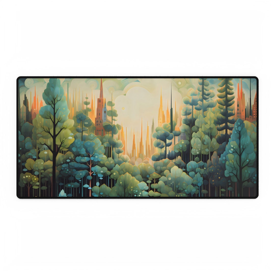 MCM Mid Century Modern Landscape Aesthetic Desk Mat Extended Keyboard ...
