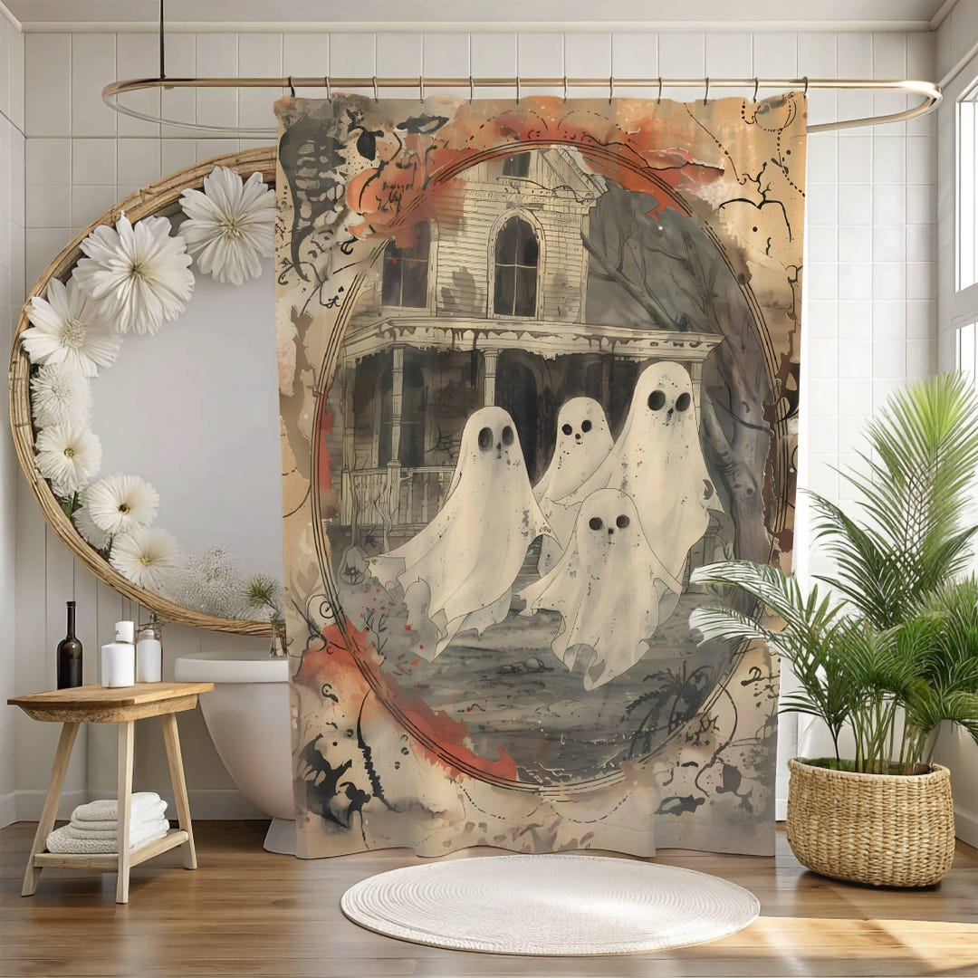 The Farmhouse Ghost Shower Curtain