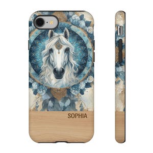 Custom Boho Horse Mandela iPhone Case S24 23 iPhone Impact Resistant ...