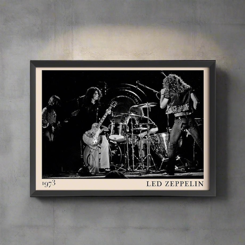 Framed Led Zeppelin Art - Etsy UK