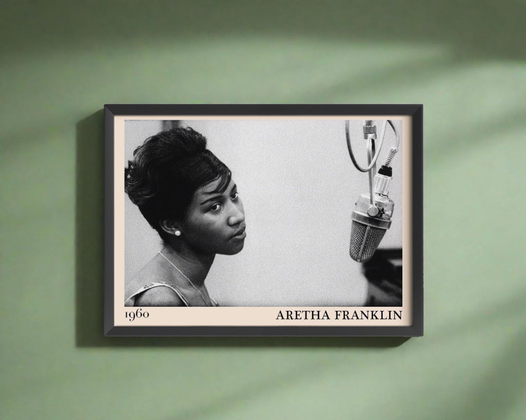 Aretha Franklin Poster | Jazz Poster | Wall Art | Home Decor I Cool ...