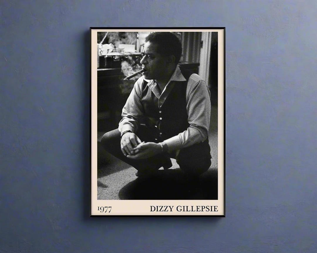 Dizzy Gillespie Smoking Jazz Poster | Music Print | Cool Poster | Buy 3 ...