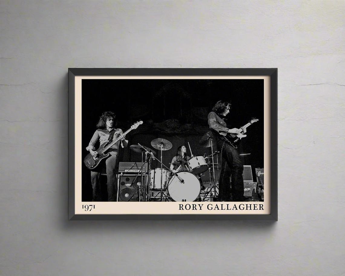 Rory Gallagher Rock Poster: Vintage Music Print - Etsy