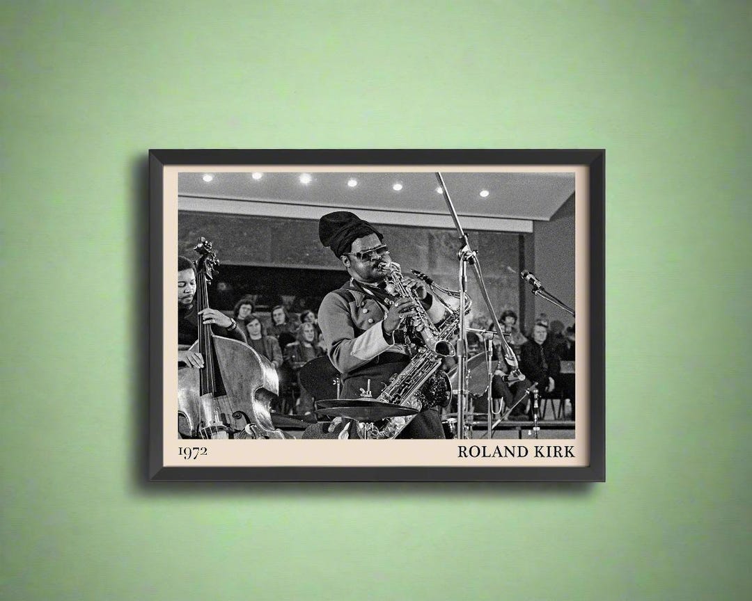 Roland Kirk Jazz Poster | Vintage Poster | Cool Posters | Gift for Him ...