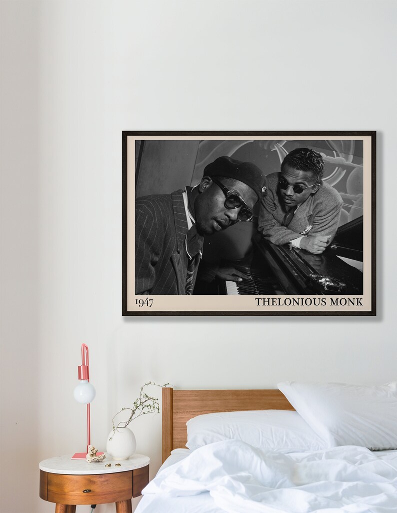 Thelonious Monk Poster Retro Poster Music Print Jazz - Etsy