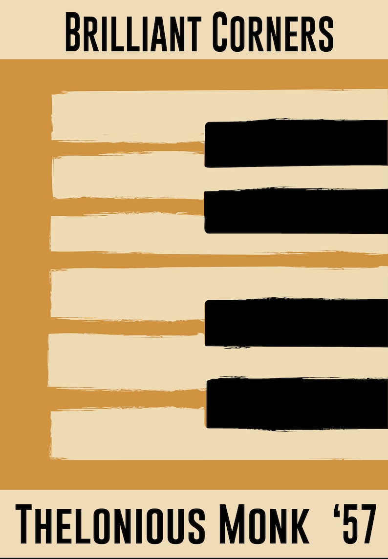 Thelonious Monk Poster | Music Wall Art | Jazz Print | Buy 3 Get 15% ...