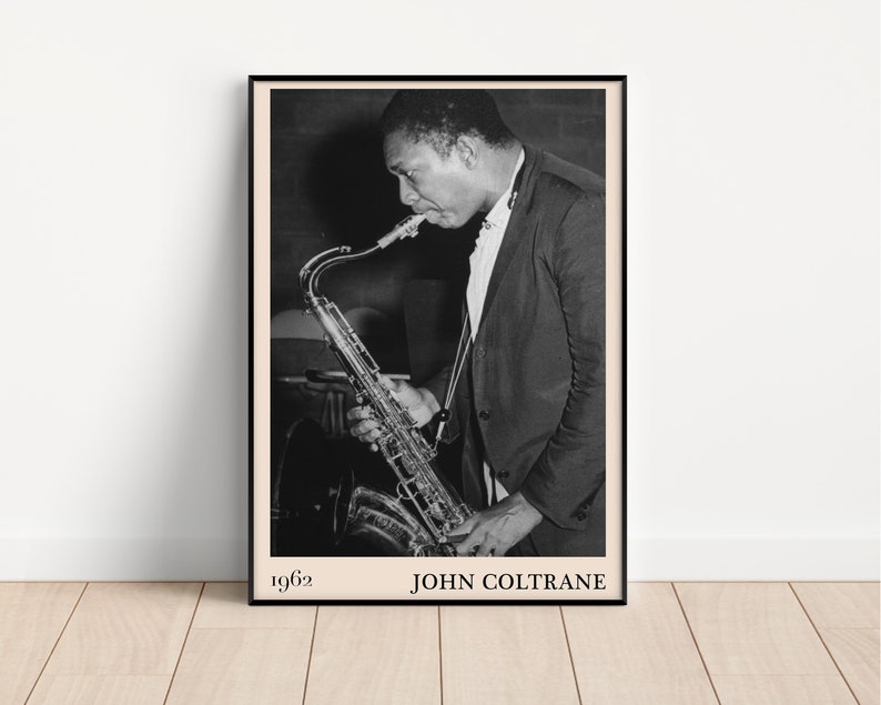 John Coltrane Retro Print | Vintage Jazz Poster | Man Cave I Cool ...