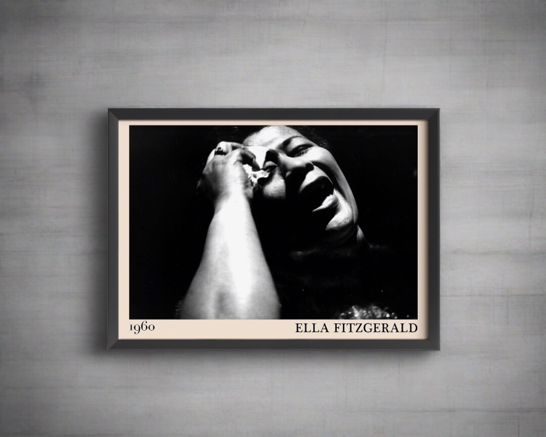 Ella Fitzgerald Poster Jazz Poster Wall Art Home Decor I Trendy Poster ...