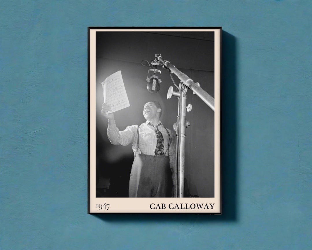 Cab Calloway Jazz Print | Music Poster | Retro Framed Poster | Buy 3 ...