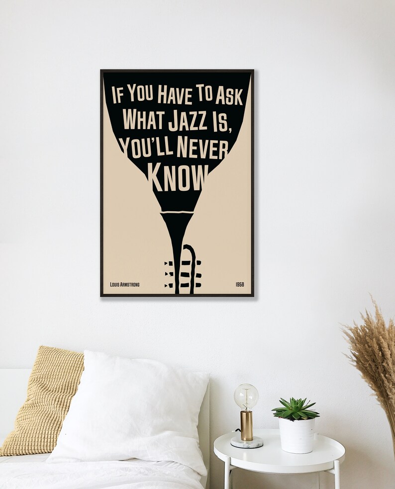 Louis Armstrong Jazz Print: Trumpet Quote Poster - Etsy