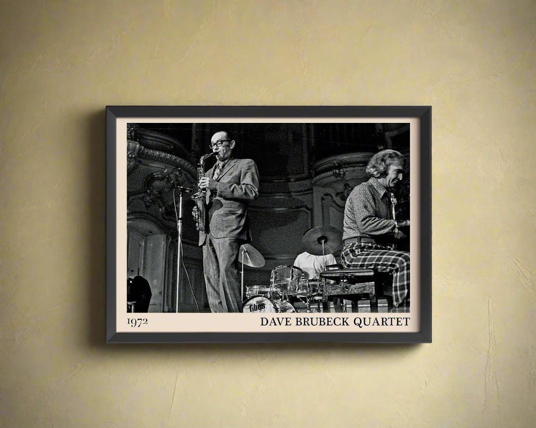 Dave Brubeck Quartet Jazz Poster: Vintage Concert Print - Etsy
