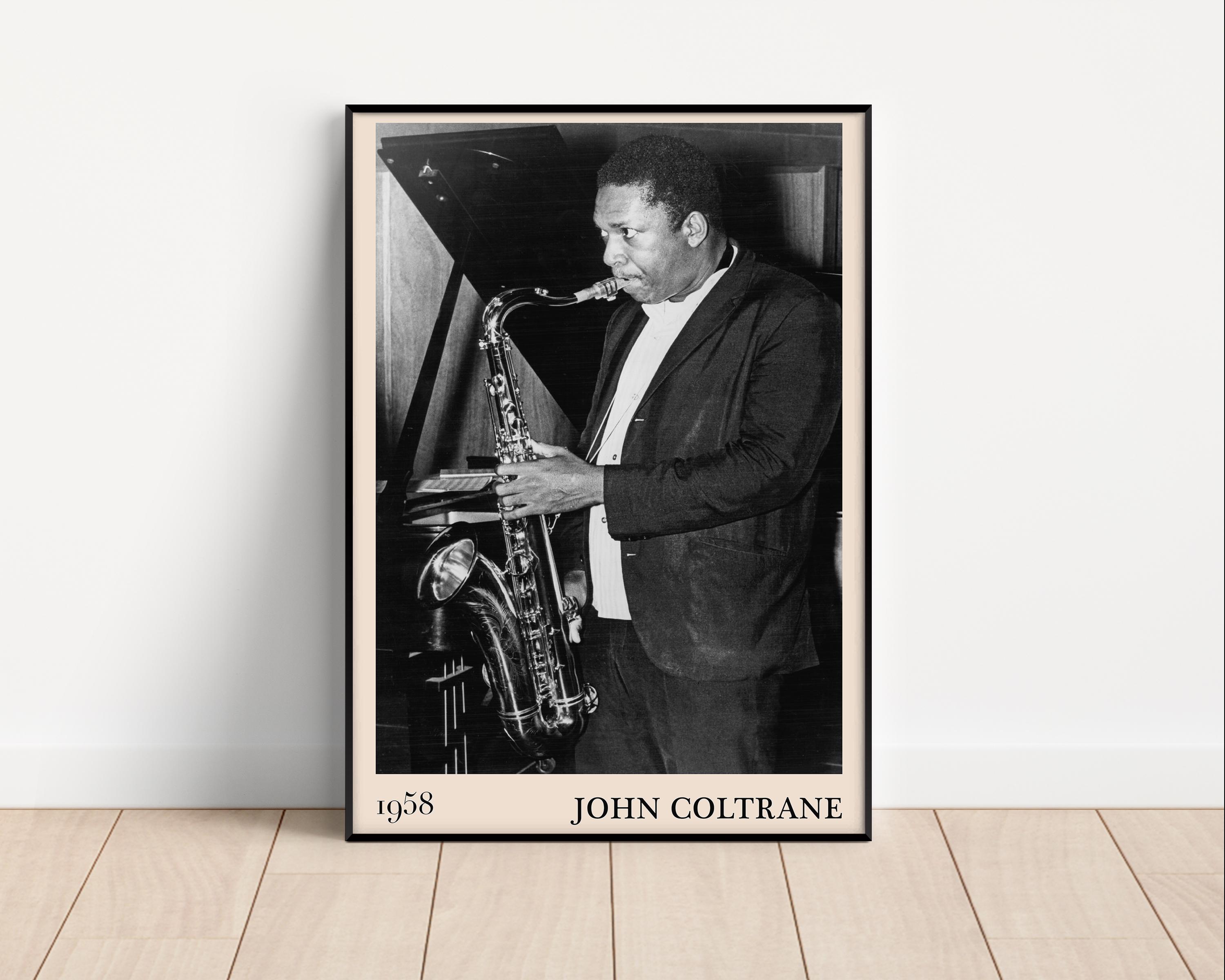 John Coltrane Retro Print | Vintage Jazz Poster | Man Cave I Cool ...