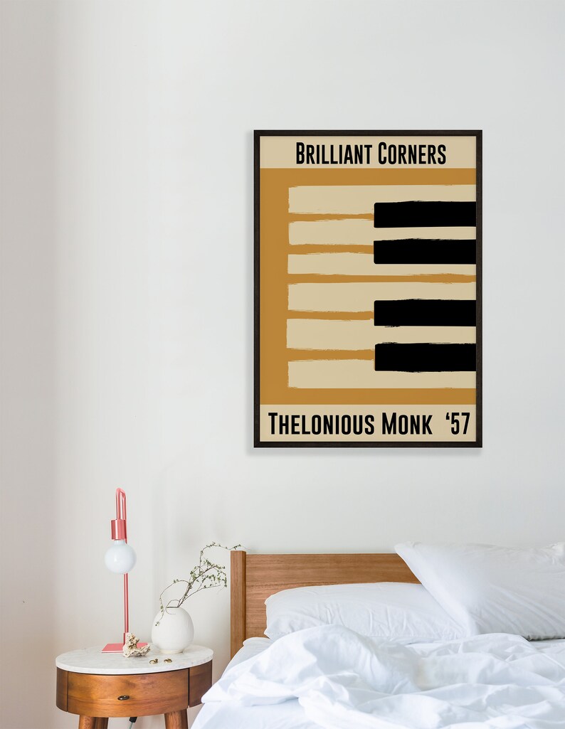 Thelonious Monk Poster | Music Wall Art | Jazz Print | Buy 3 Get 15% ...
