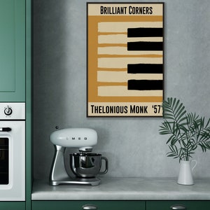 Thelonious Monk Poster | Music Wall Art | Jazz Print | Buy 3 Get 15% ...