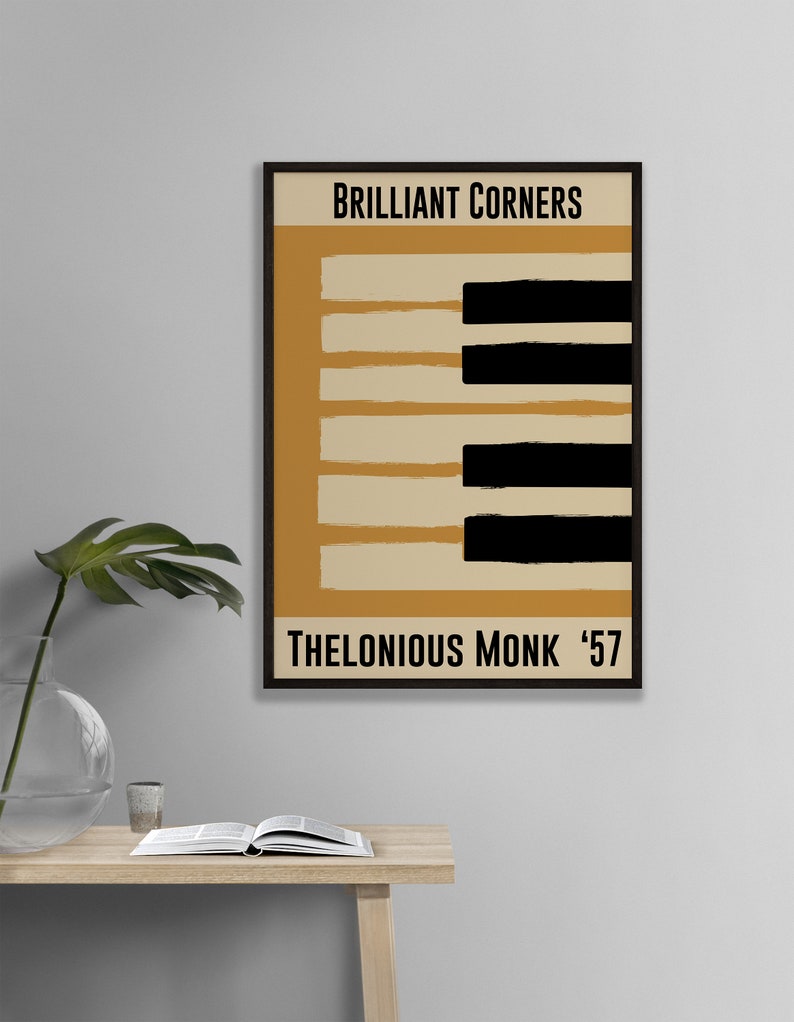 Thelonious Monk Poster | Music Wall Art | Jazz Print | Buy 3 Get 15% ...