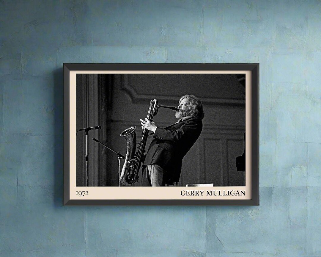 Gerry Mulligan Jazz Poster | Vintage Poster | Cool Posters | Gift for ...