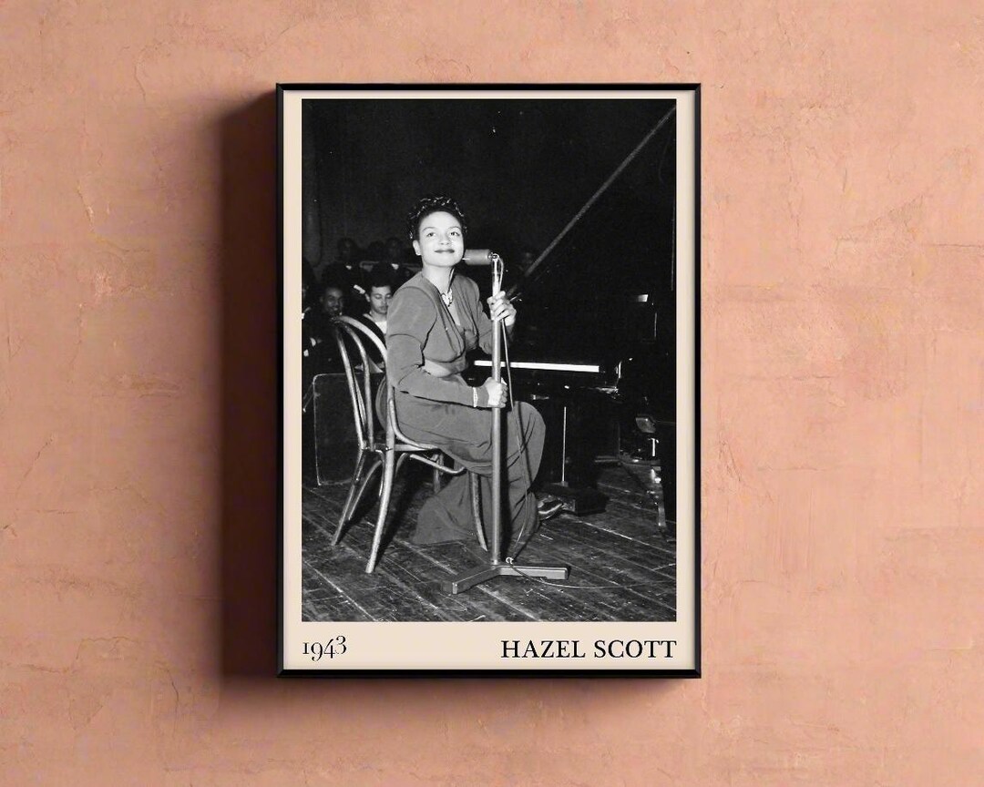 Hazel Scott Jazz Poster | Vintage Poster | Cool Posters | Gift for Him ...