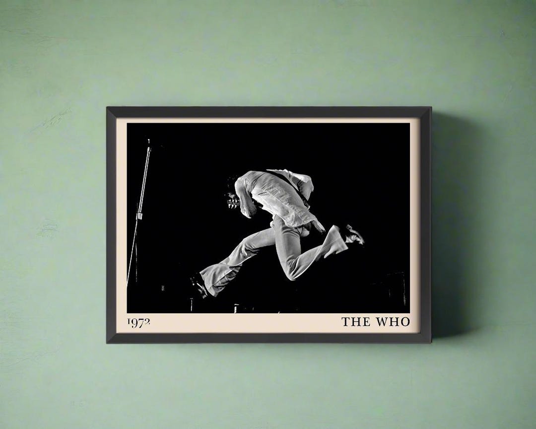 The Who Concert Poster: Retro Black and White Music Print - Etsy