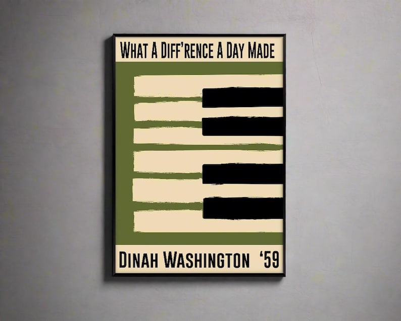 Dinah Washington Jazz Poster: 'what a Diff'rence a Day Made' Art Print ...