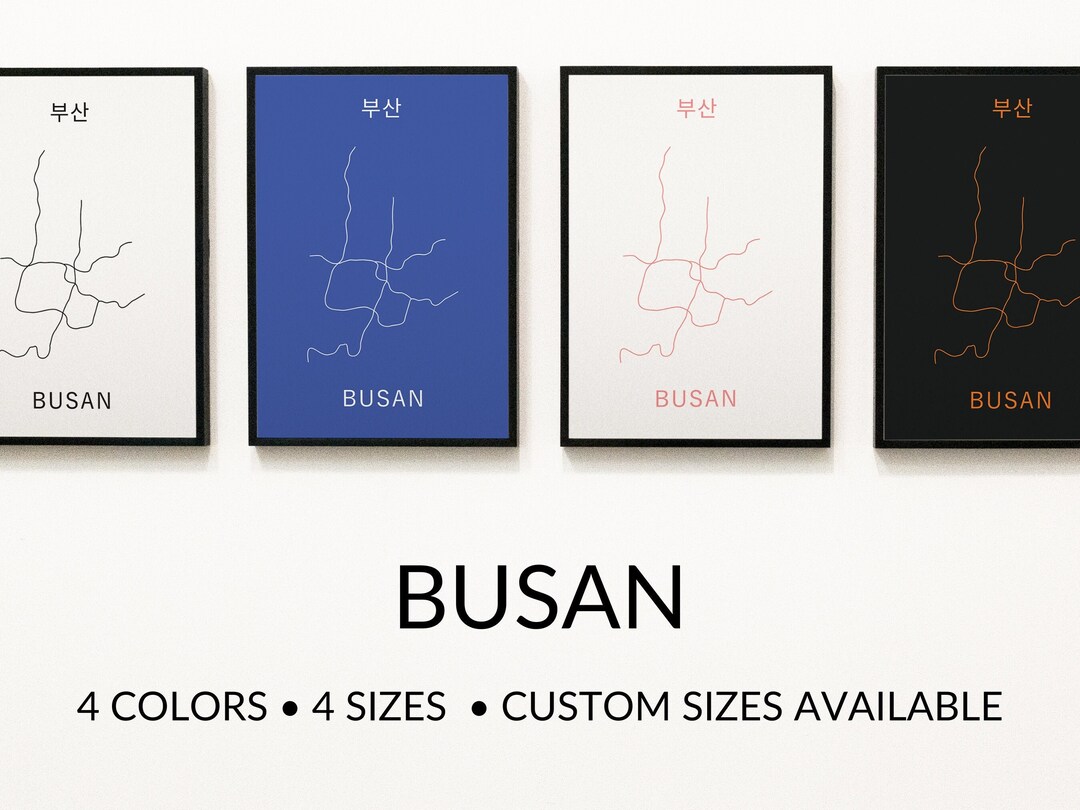 Busan City Subway Map Poster, Minimalistische U-bahn Kunst, Geschenk ...
