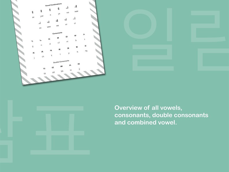 Korean Beginner Hangul Practice Sheets, Language Learning Tool, Korean ...