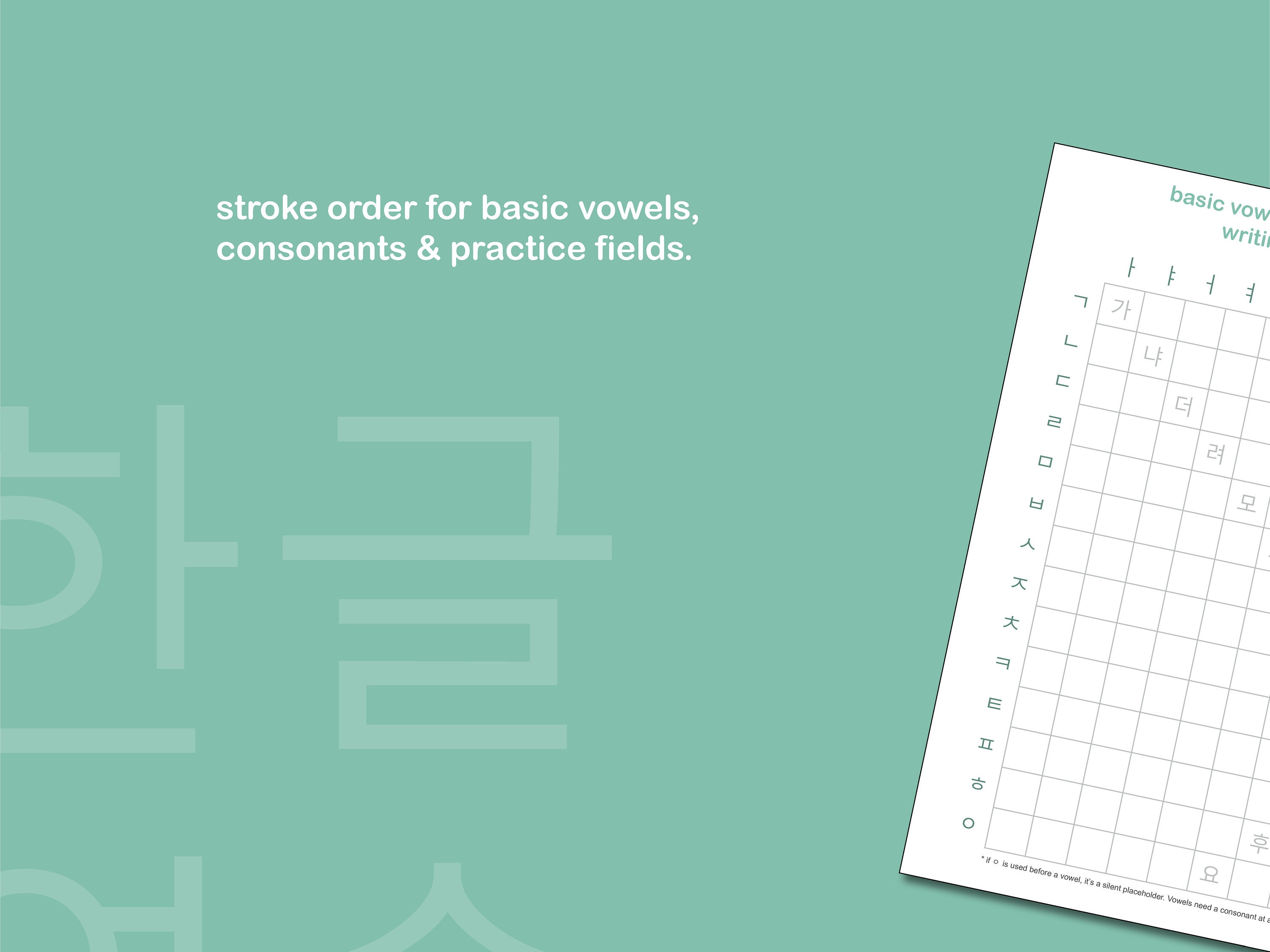 Korean Beginner Hangul Practice Sheets, Language Learning Tool, Korean ...