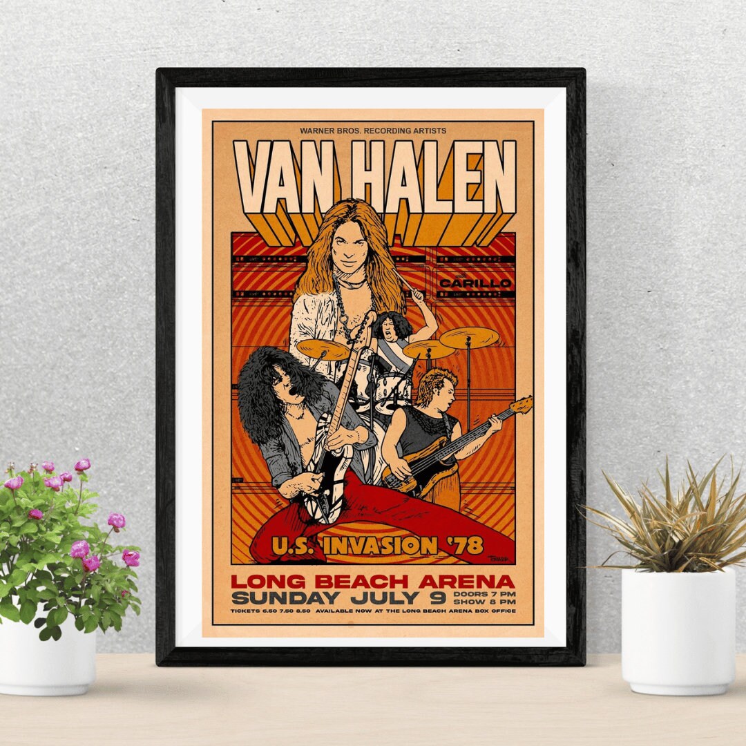 Cartel De Van Halen / Cartel Del Concierto / Cartel De La Gira De Van ...