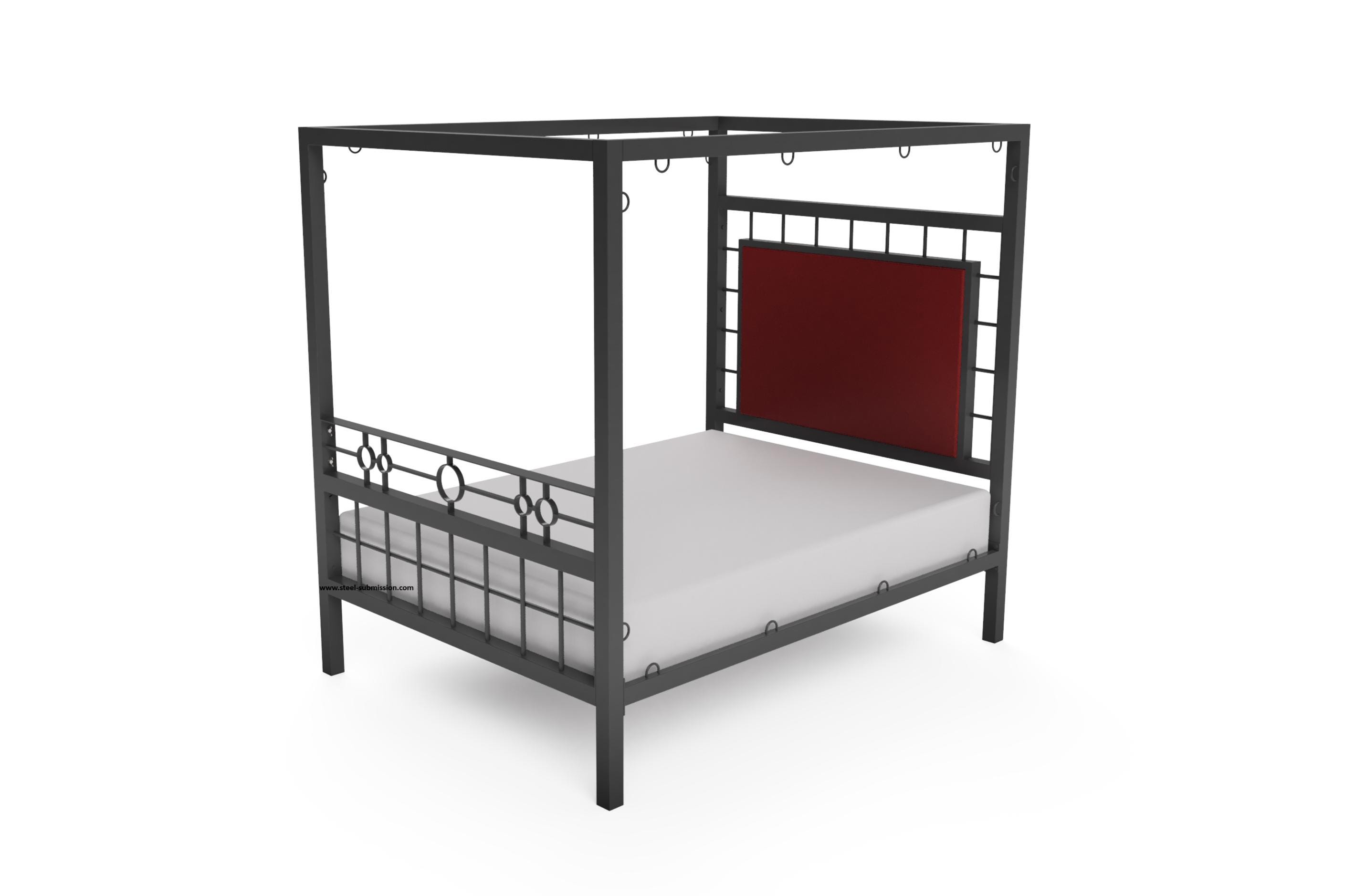 Handmade Four Poster BDSM Bed, Padded Headboard, Optional Stocks - Etsy