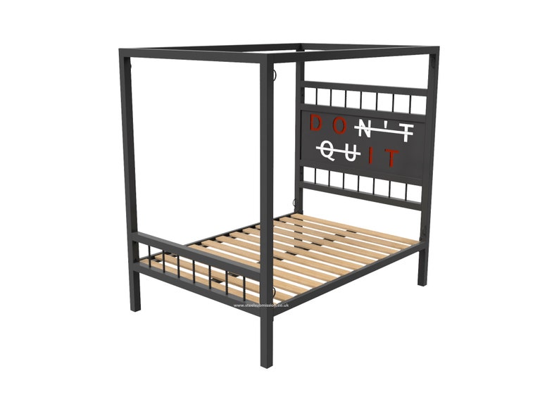 Four Poster BDSM Bondage Dungeon Bed With LED Light up Laser Cut Out ...