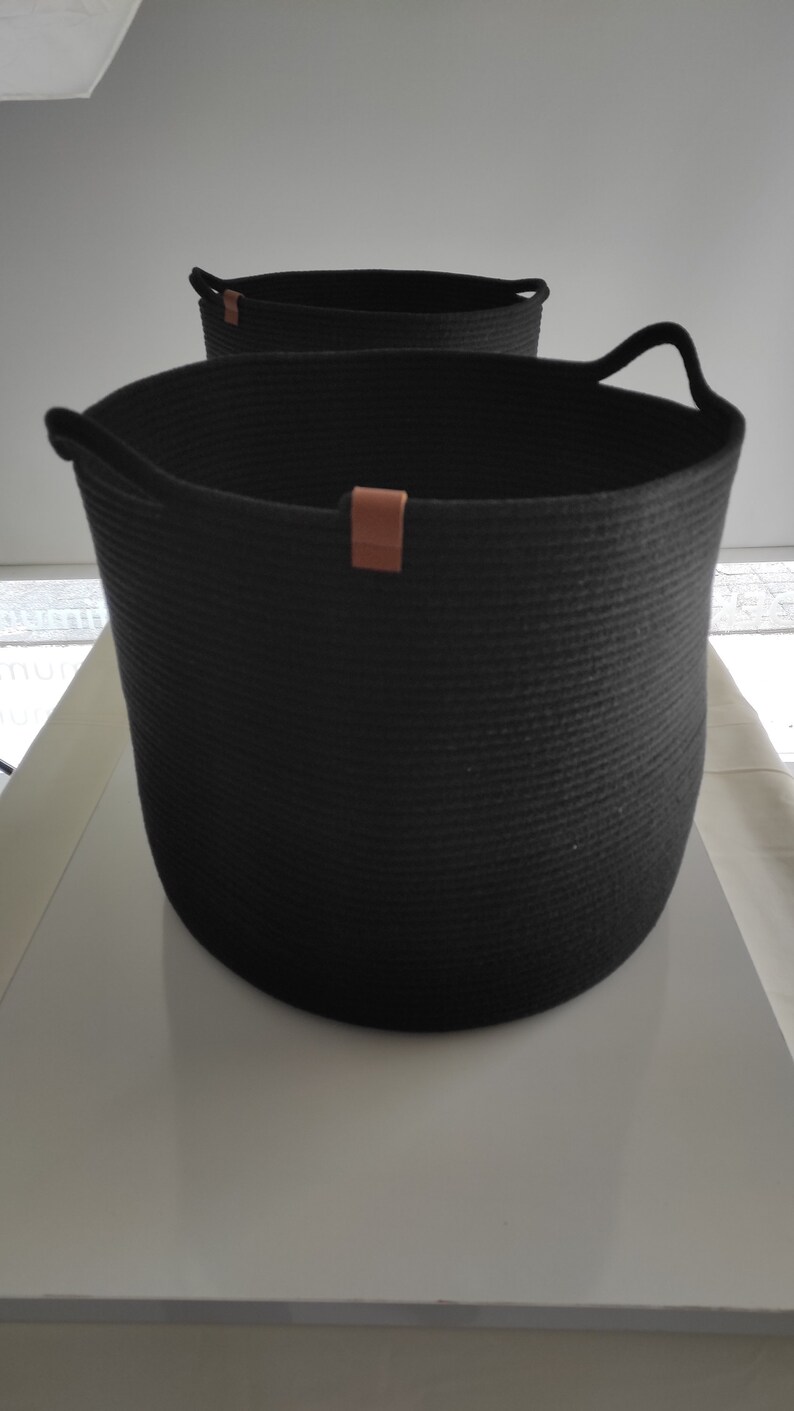 Cotton Rope Baskets, Organic Cotton Cord Basket, Colorful Cotton Rope ...