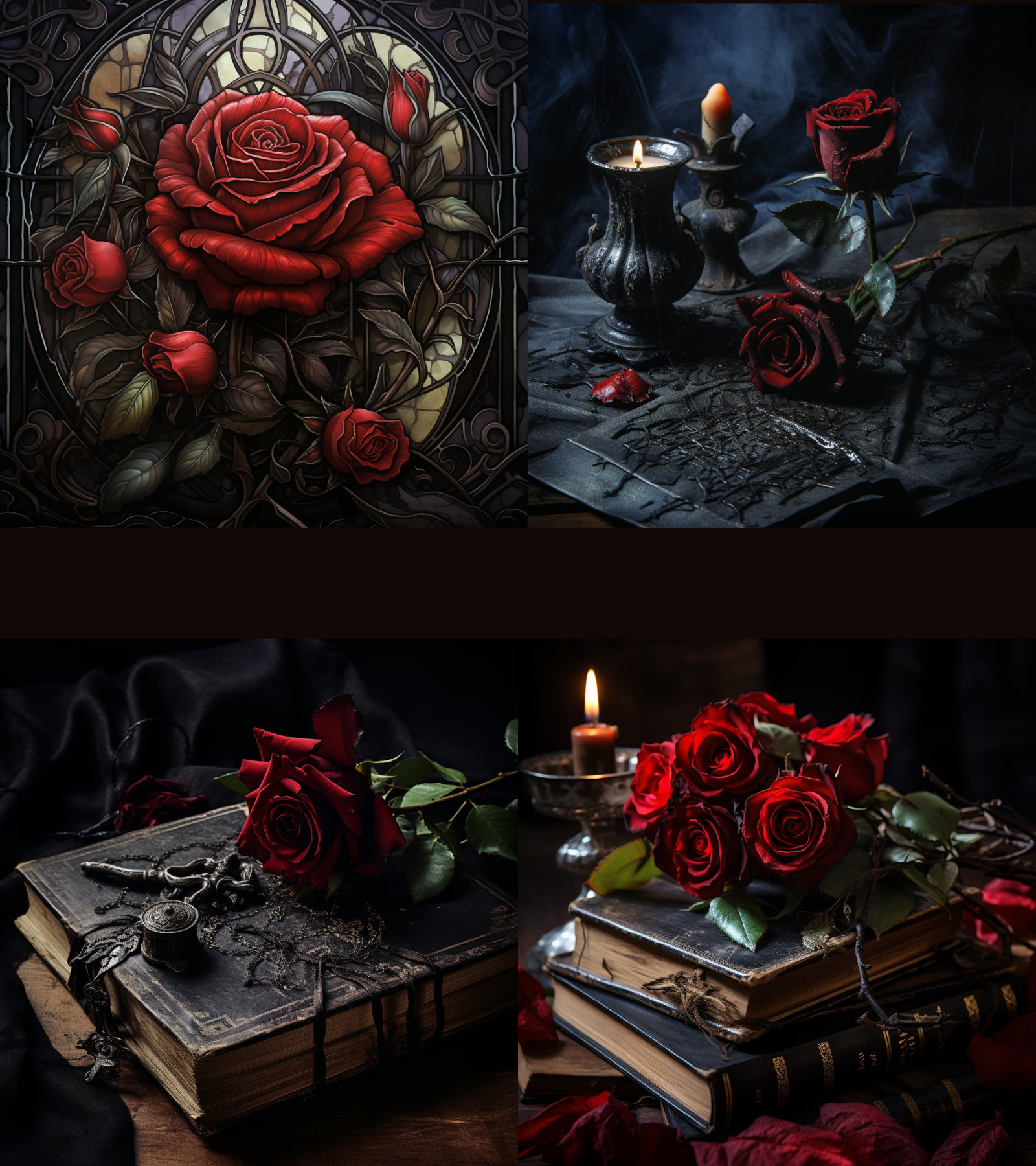 Gothic Roses 36 Images Bundle, Gothic Lover, Gothic Images, Printable ...